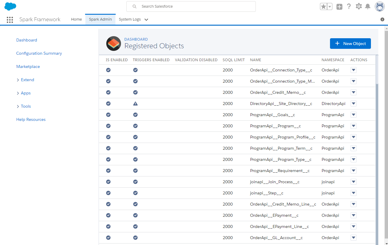 Creating a New Registered Object